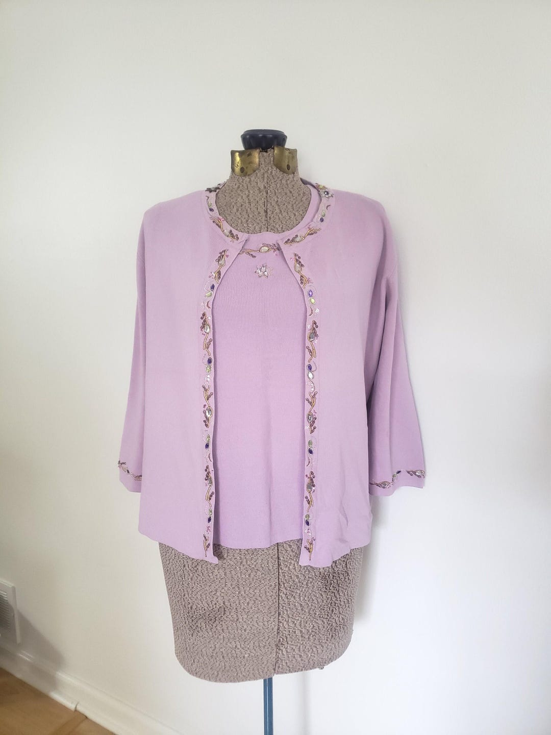 Vintage Joseph A. Cardigan & Tank Top Matching Set - Qu'est Cequec 'est ...