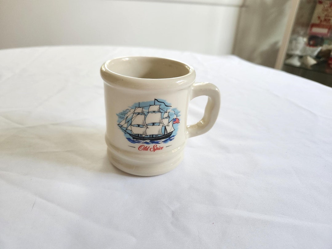 Vintage Old Spice the Grand Turk Clipper Sailing Ship Shaving Mug Retro ...