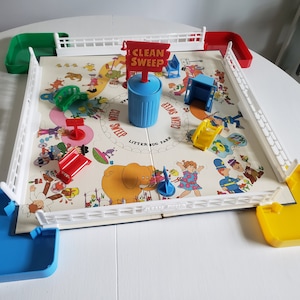 Vintage Clean Sweep Board Game --- Retro 1960s Schaper Plastic Toy No ...