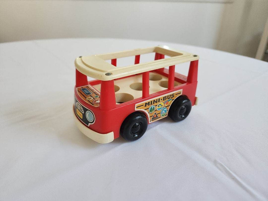 Vintage Little People Mini Bus --- Retro 1960s Fisher-price Classic ...
