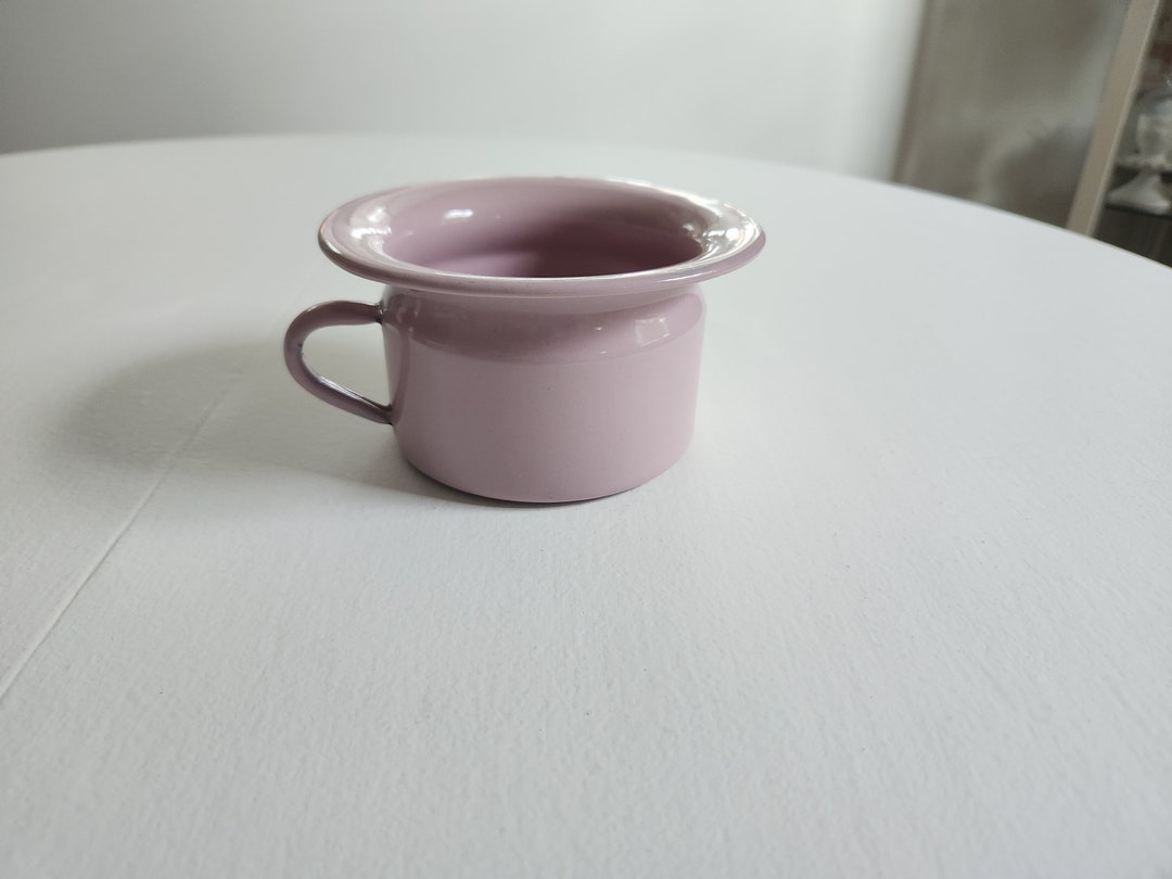 Vintage Pastel Pink Dusty Lavender Enamel Chamber Pot Retro Simple ...
