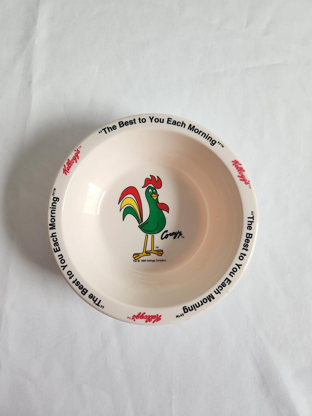 Vintage Kellogg's Corn Flakes Plastic Cereal Bowl --- Corny the Rooster ...