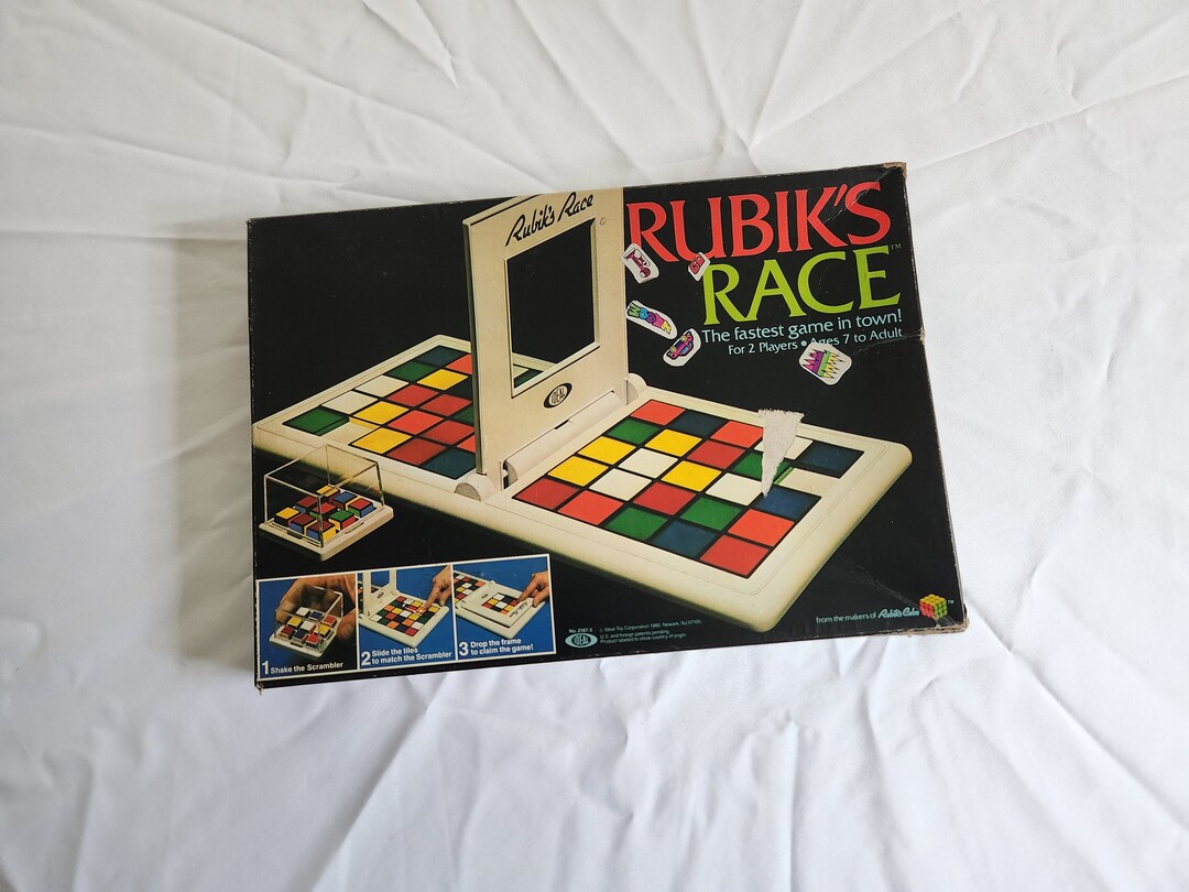 Vintage Rubik's Race Slide Puzzle Board Game --- Retro 1980s Ideal Toy ...