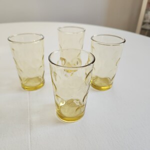 Vintage Yellow Bubble Dimple Continental Can Company Juice Glasses ...