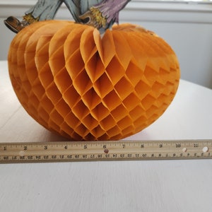 Vintage Beistle Articulated Scarecrow on Honeycomb Pumpkin Retro Fall ...