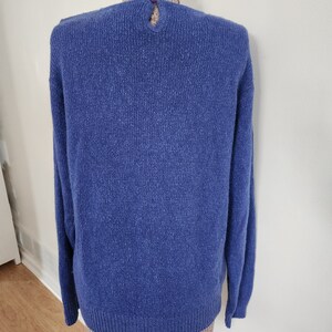 Vintage Worthington Silver Sequins Bows Blue Sweater -- Retro Jazzy Fun Embellished 80s Style ...