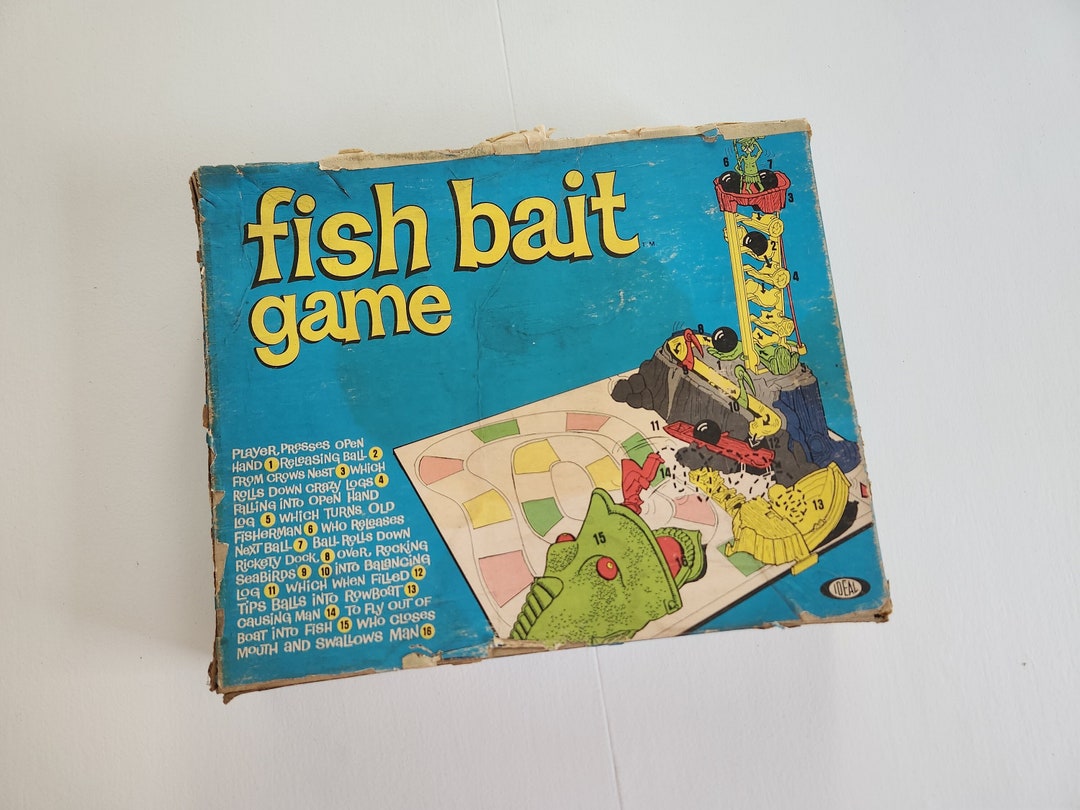 Vintage Fish Bait Game --- Retro 1960s Ideal Toy Corp Rube Goldberg ...