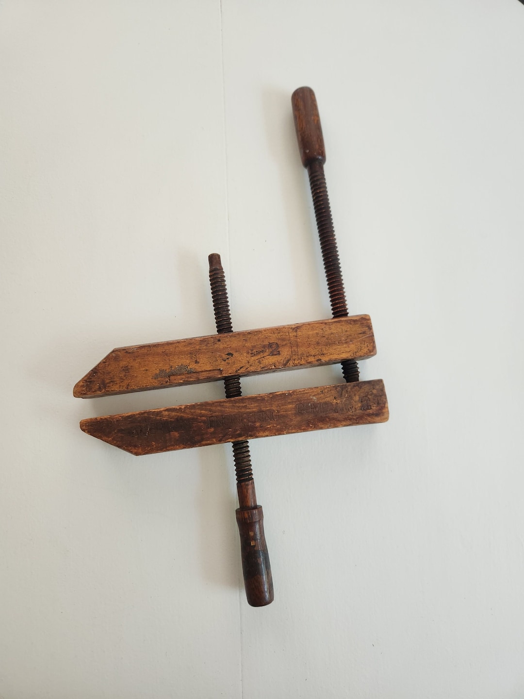 Vintage American Engineering Company All Wood Bookbinding Clamp ...