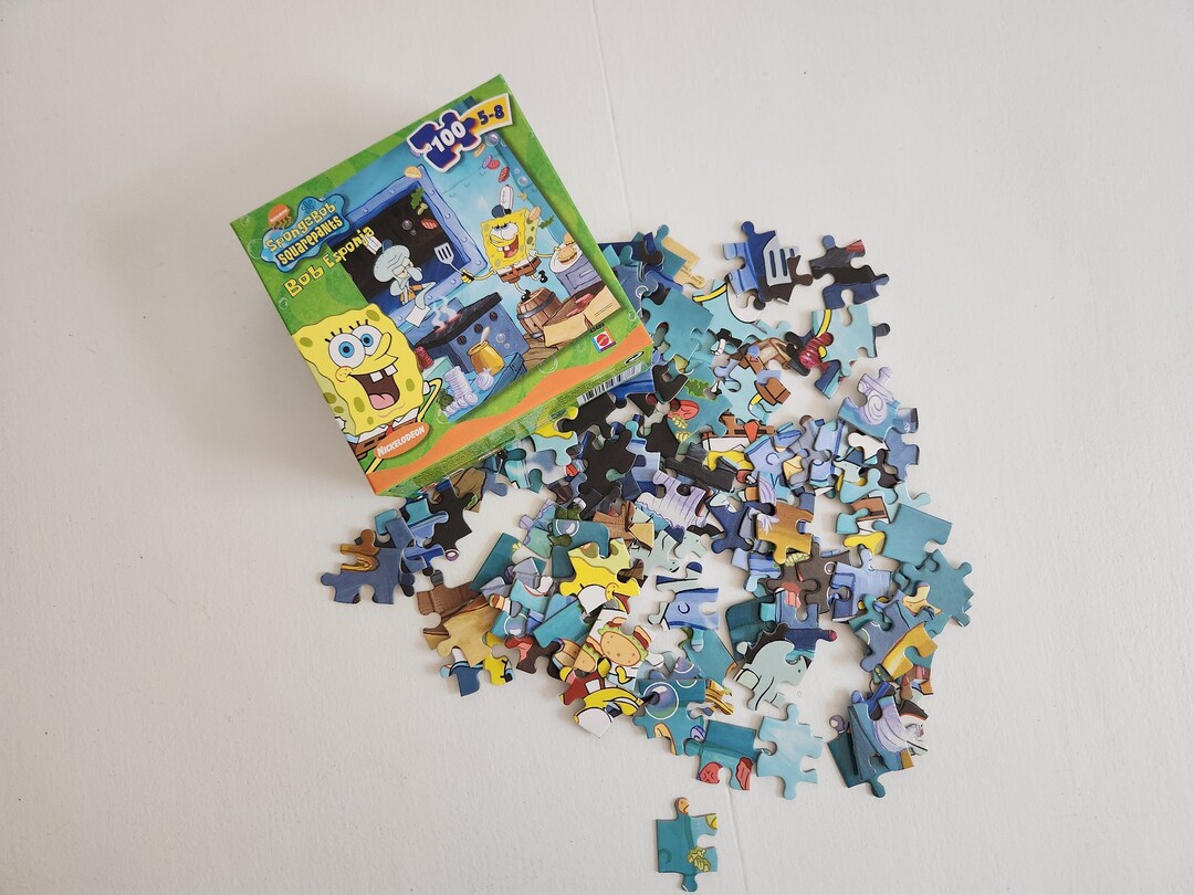 Vintage Nickelodeon Spongebob Squarepants Jigsaw Puzzle - 100 Pieces ...