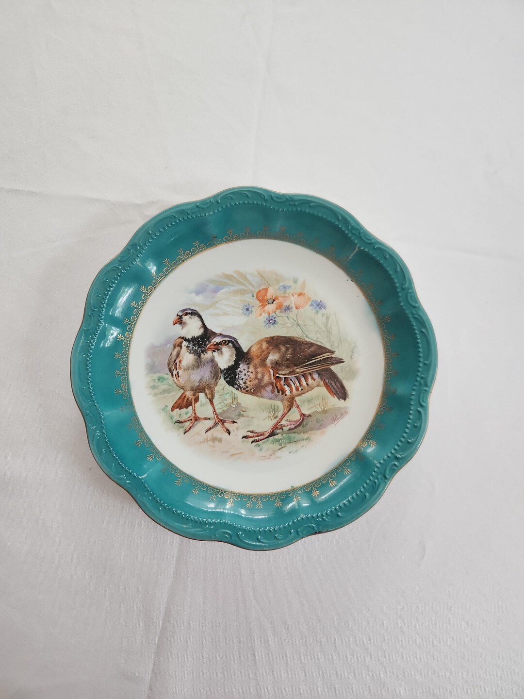 Antique Three Crown China Grouse Dish --- Vintage German Porcelain ...