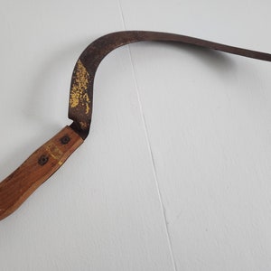 Vintage Bent Hand Sickle Farming Tool Antique Style Industrial ...