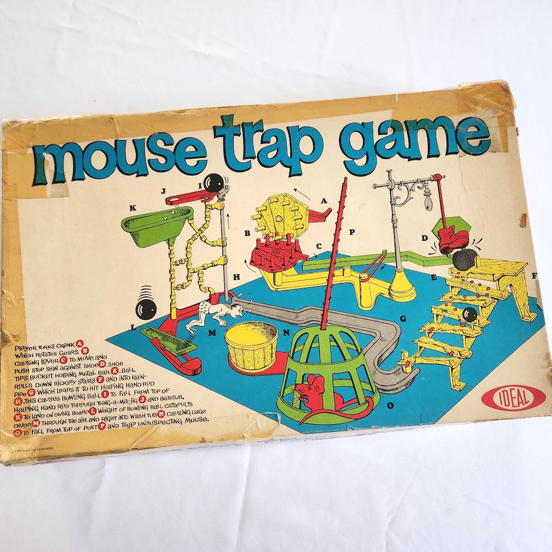 Vintage Mouse Trap Game --- Retro 1960s Ideal Toy Corporation Board ...