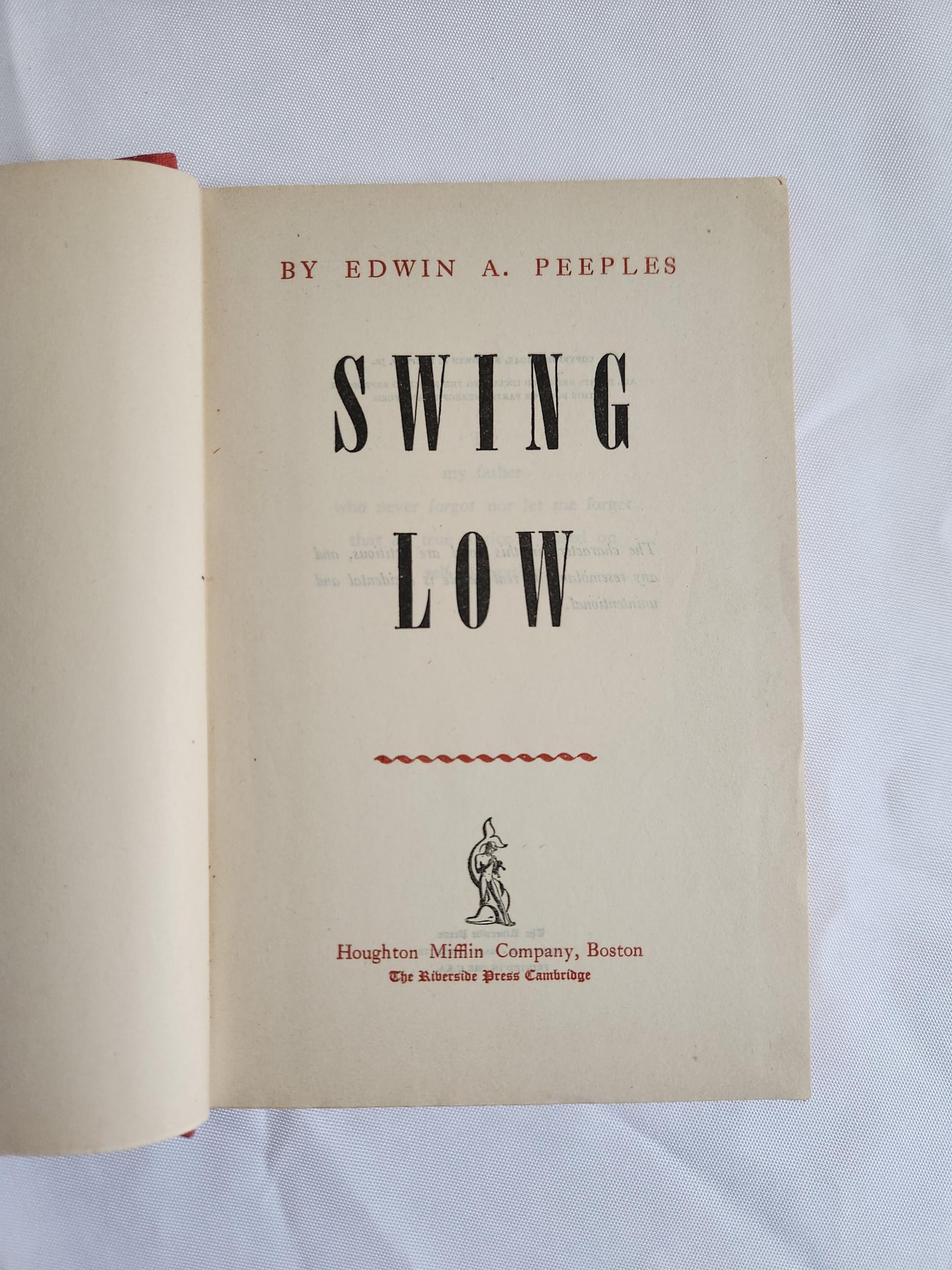Swing Low by Edwin A Peeples --- Vintage 1940s Dramatic Life Classic ...