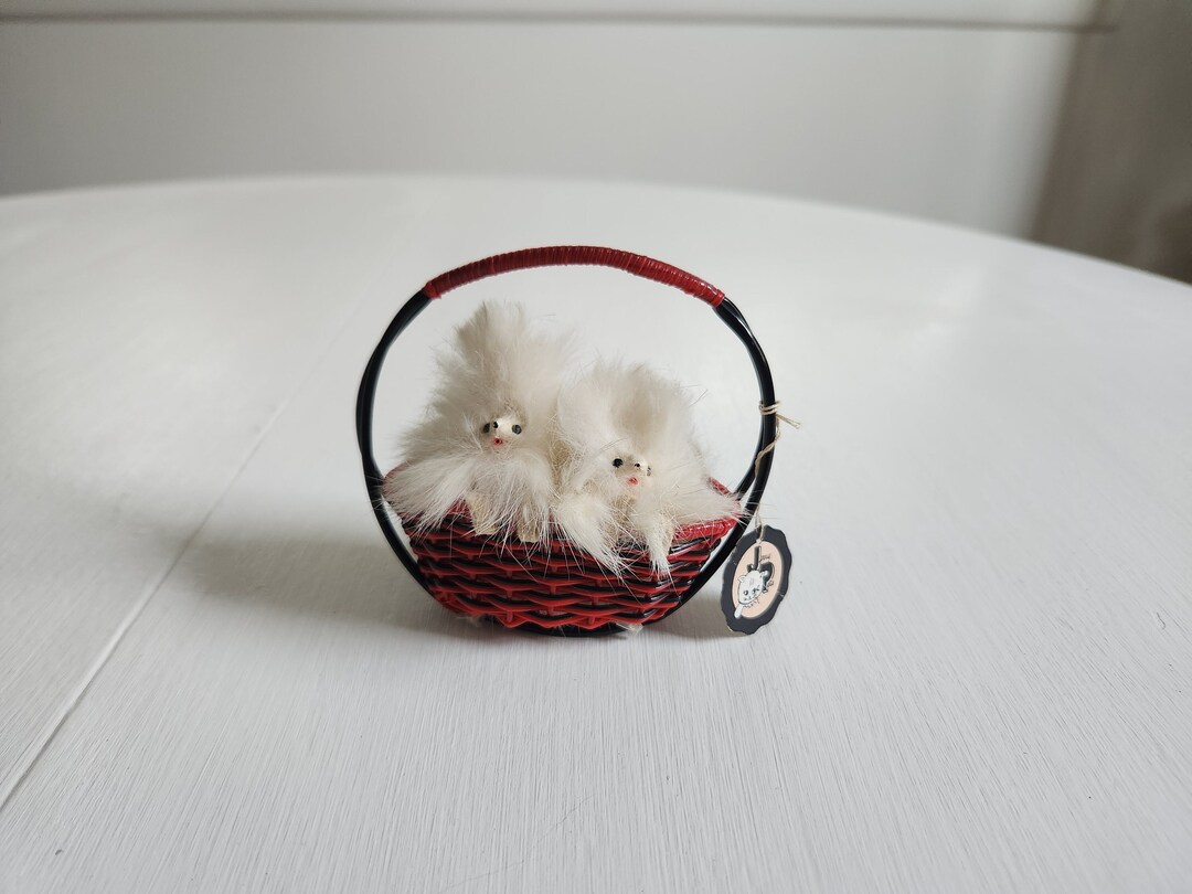 Vintage Jerry Pets No. 104 Skippie Dogs in Basket - Retro Jerry Elsner ...