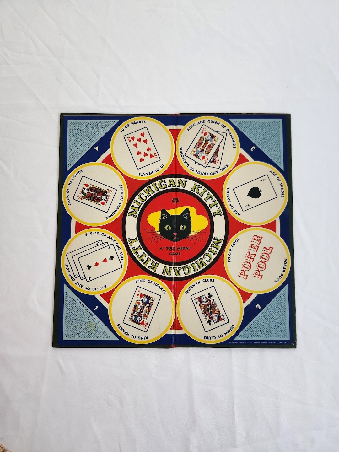 Vintage Michigan Rummy and Lucky Roll Board Game --- Retro 1940s ...