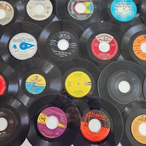 Vintage 45 Rpm Records - Random Set of 10 - Retro 45s Single Songs ...