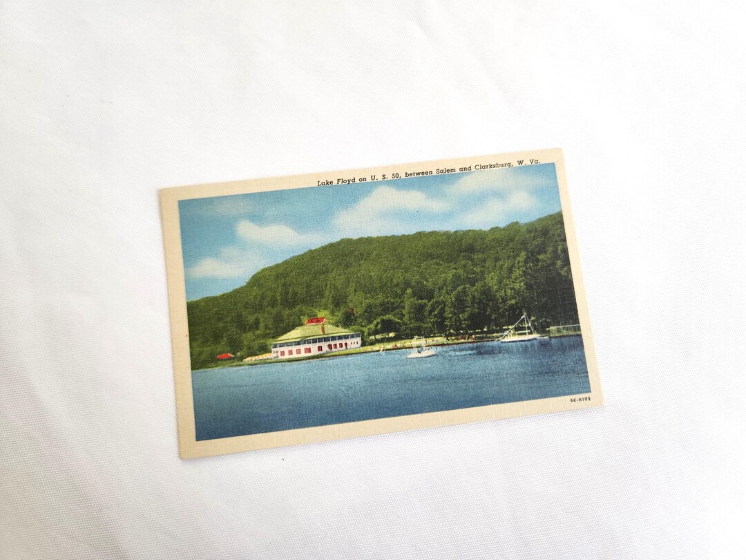 Vintage Lake Floyd Linen Finish Postcard --- Retro 1940s 1950s West ...