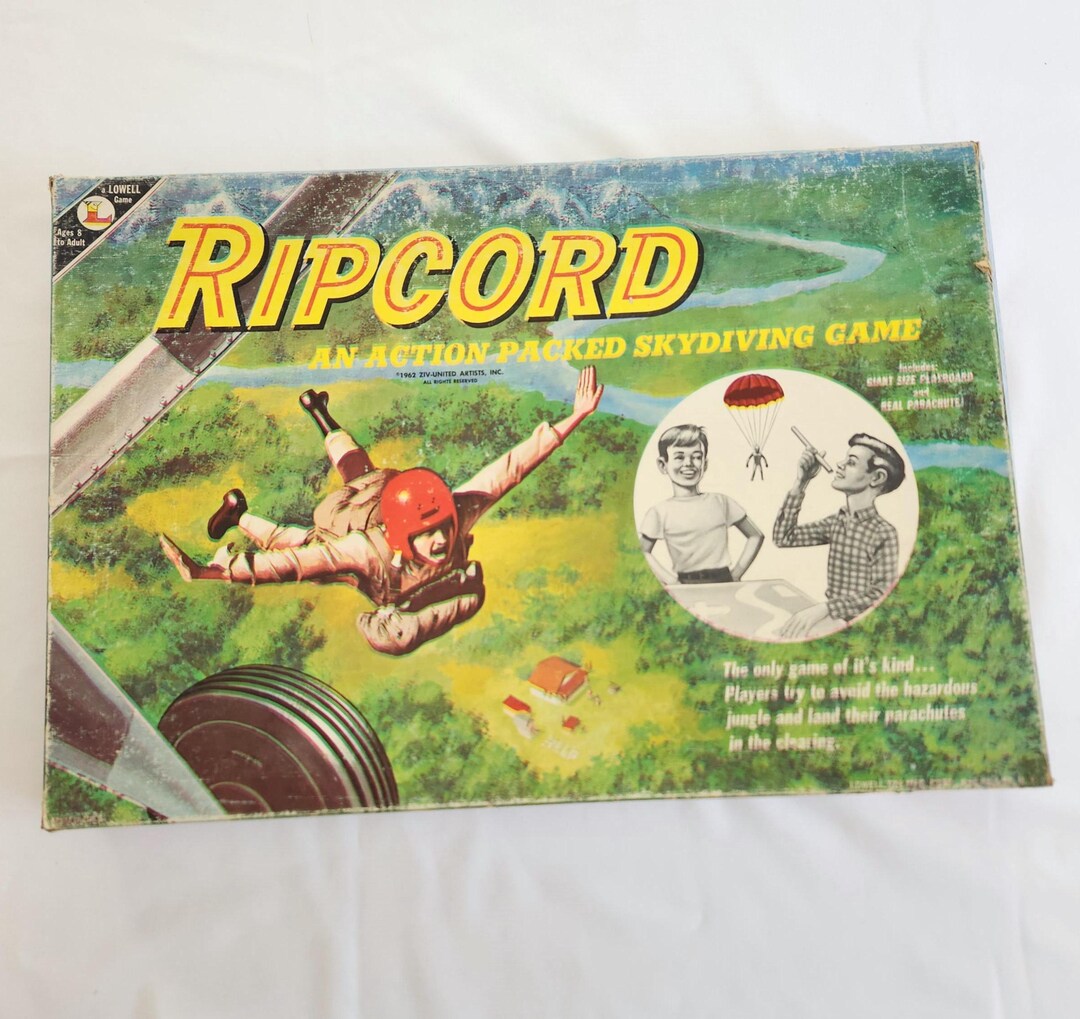 Vintage Ripcord Skydiving Board Game --- Retro 1960s Lowell Toy Mfg ...