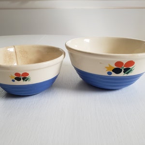Vintage Universal Potteries Circus Pattern Mixing Bowls Set - Etsy