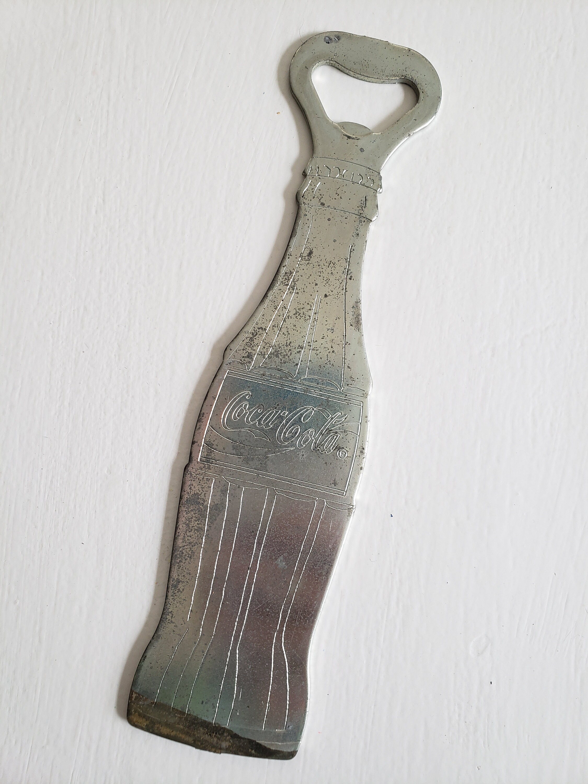 Vintage Coca-Cola Bottle-Shaped Metal Bottle Opener Retro | Etsy