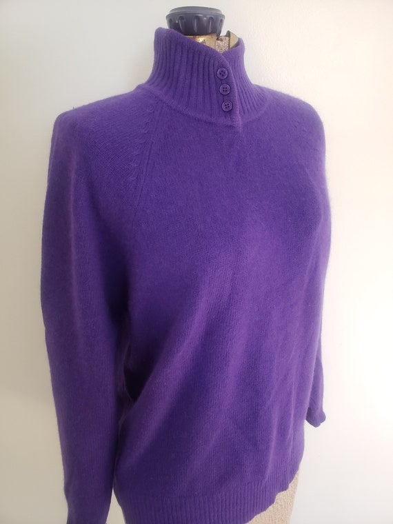 Vintage Jennifer Moore Classic Purple Angora & Lambsw… - Gem