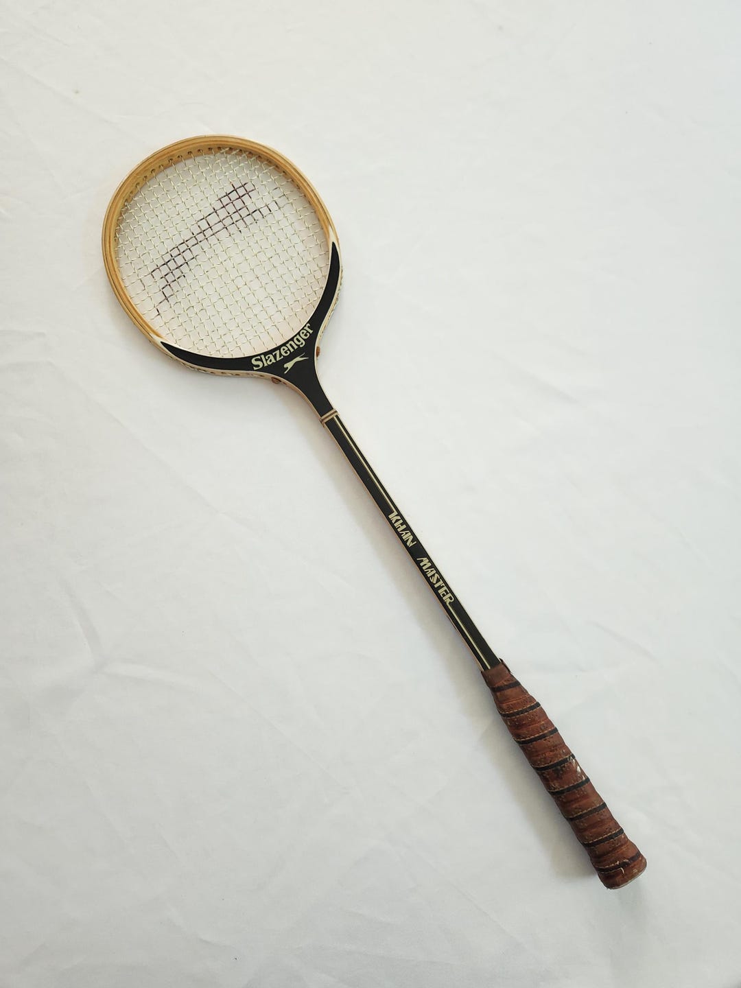Vintage Slazenger Khan Master Wood Squash Racket --- Retro Tennis ...