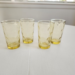 Vintage Yellow Bubble Dimple Continental Can Company Juice Glasses ...