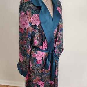 Vintage Victoria's Secret Sheer Pink Flowers Robe Retro Satin ...