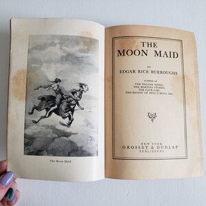 The Moon Maid by Edgar Rice Burroughs --- Antique 1920s Science Fiction ...