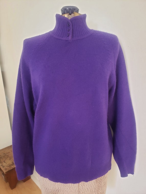 Vintage Jennifer Moore Classic Purple Angora & Lambsw… - Gem
