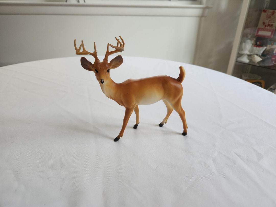 Vintage Hollow Plastic Buck Deer Figurine --- Retro Hunting Lodge ...