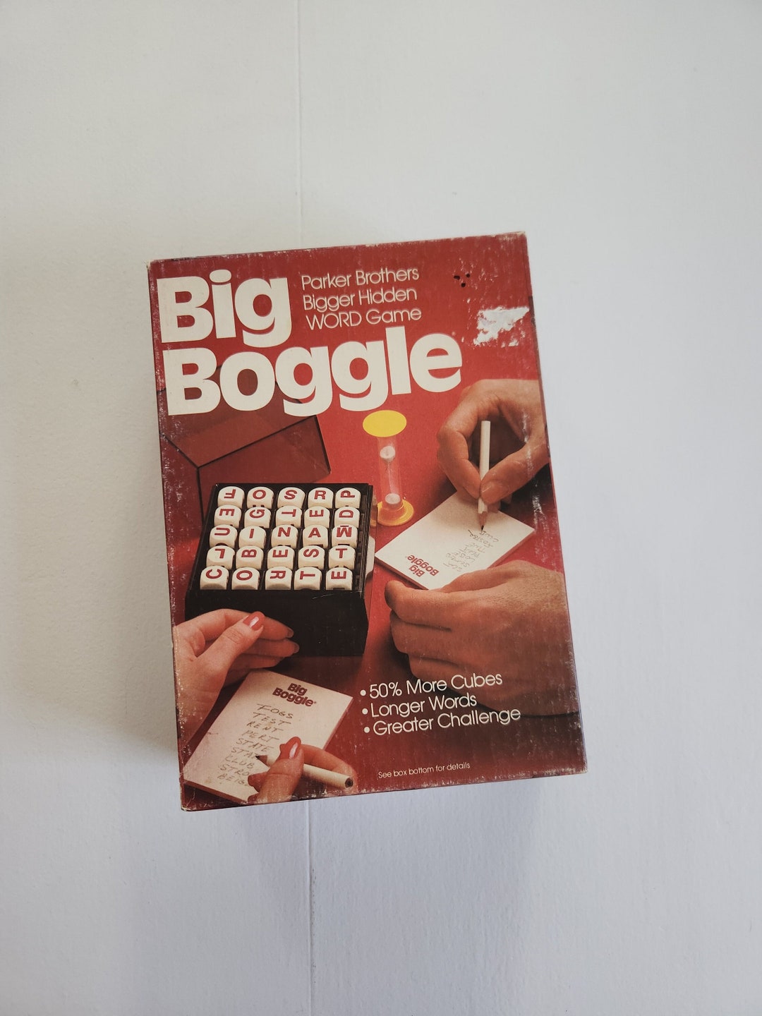Vintage Big Boggle Hidden Word Game Retro Classic Parker Brothers ...