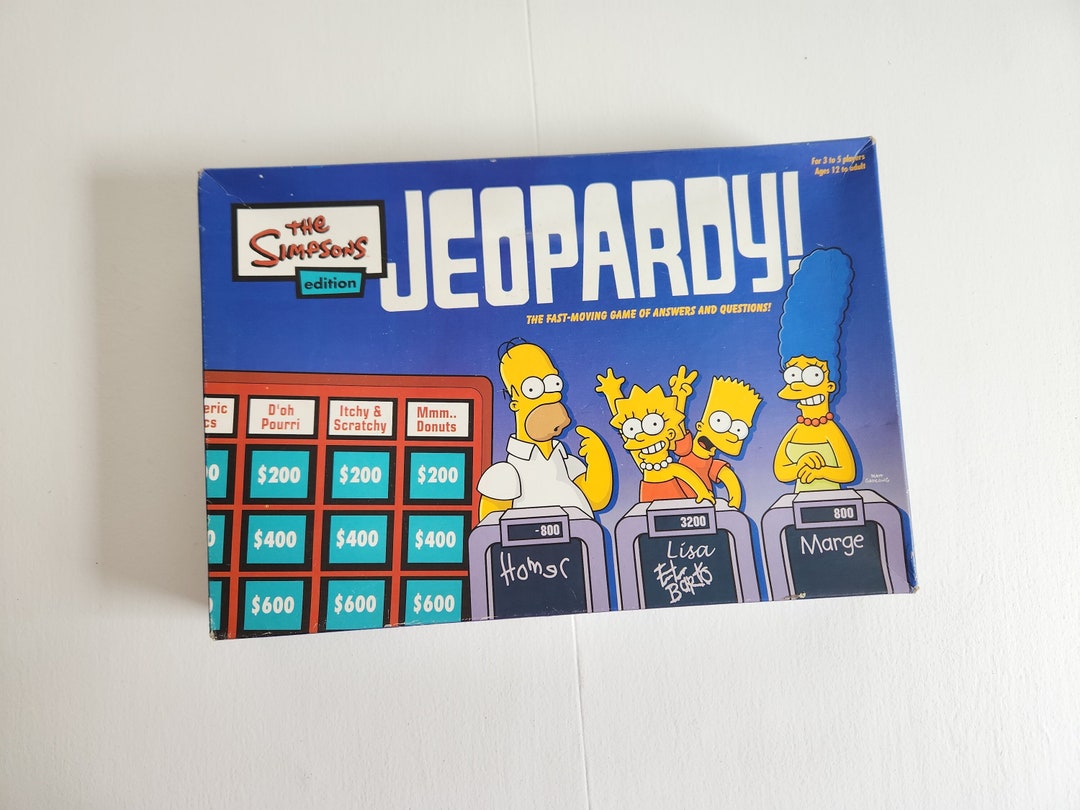 Vintage Jeopardy! the Simpson Edition Game --- Retro 2000s Pressman Toy ...