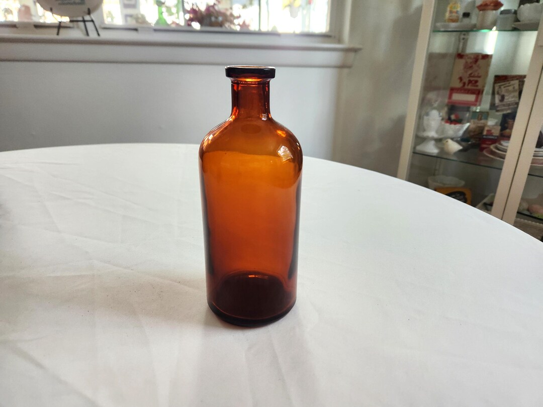 Vintage Whitall Tatum Company Amber Brown Glass Bottle --- Antique ...