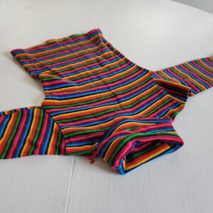 Vintage Calabash Rainbow Colors Turtleneck Sweater Retro Little Girl ...