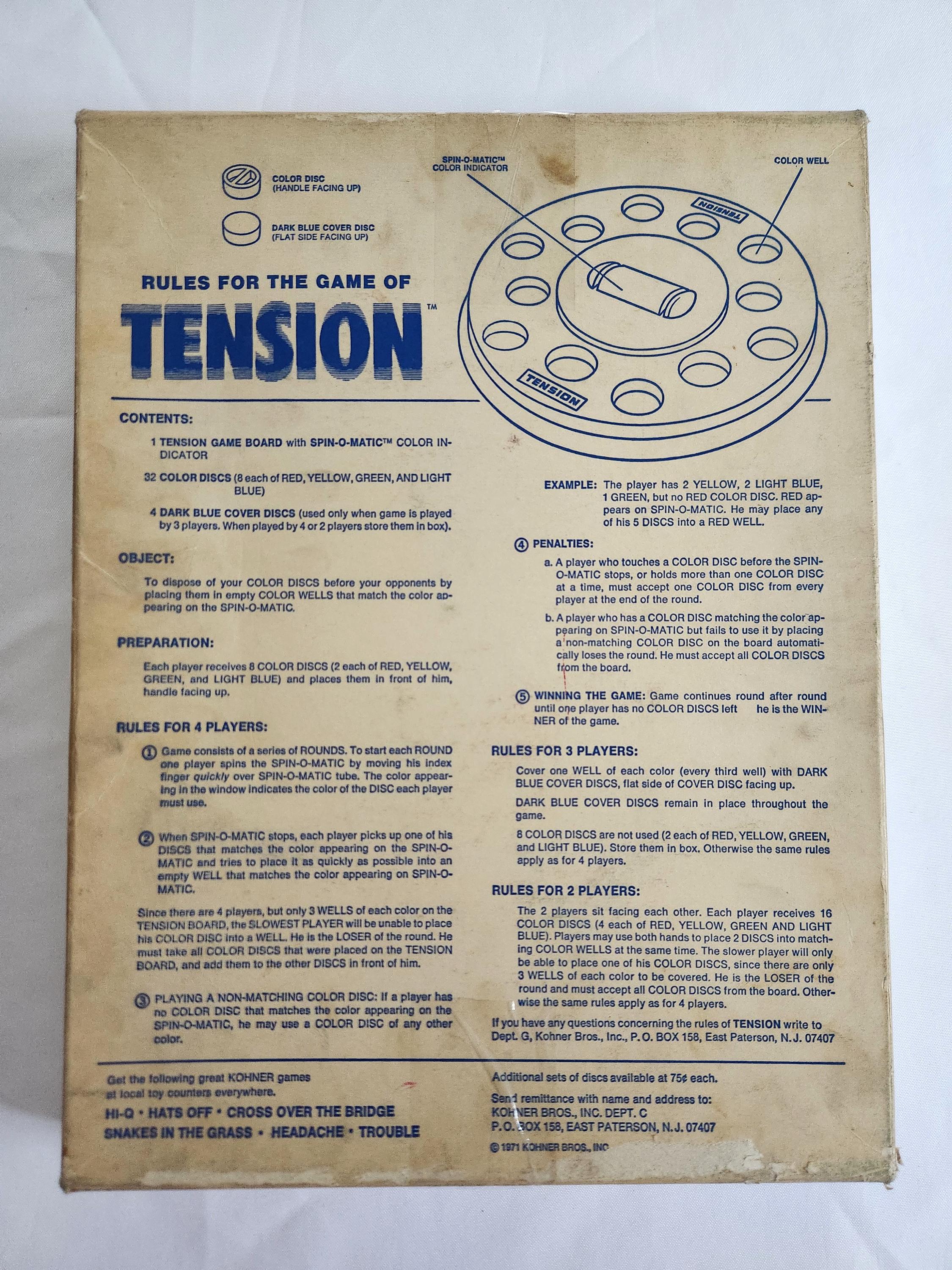 Vintage Tension Game --- Retro 1970s Kohner Quick Reflexes Action Board ...