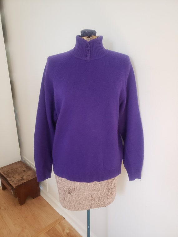 Vintage Jennifer Moore Classic Purple Angora & Lambsw… - Gem