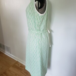 Vintage NPC Fashions Minty Pastel Green & White Waves Babydoll Shift ...