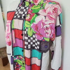 Vintage Flossie the Creative Barn Frances Fowler Button Down Shirt ...