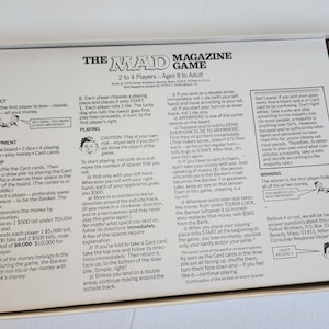 Vintage Mad Magazine Board Game --- Retro 1970s Parker Brothers Board ...