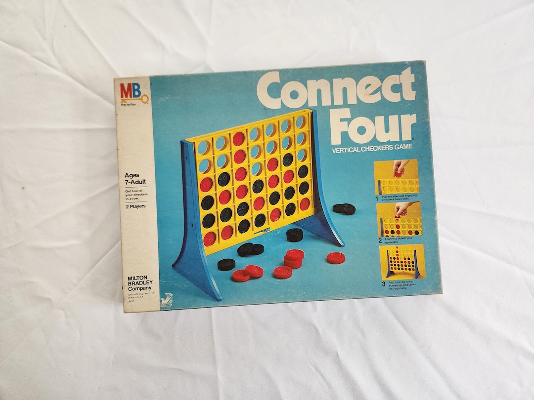 Vintage Connect Four Vertical Checkers Game --- Retro 1970s Milton ...