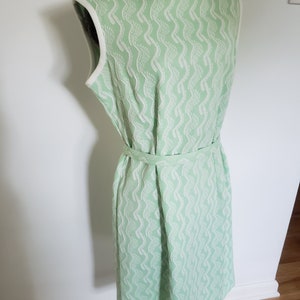 Vintage NPC Fashions Minty Pastel Green & White Waves Babydoll Shift ...