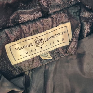 Vintage Maggie Lawrence Collection Faux Alligator Reptile Scale Pattern ...