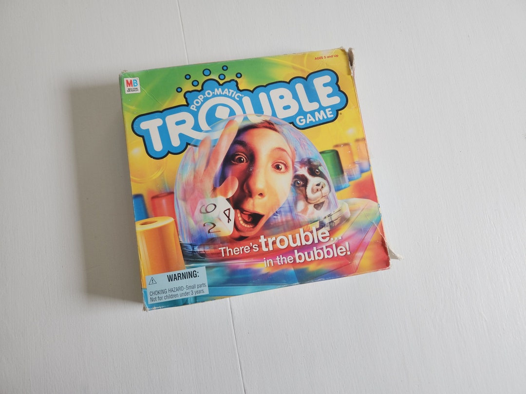 Vintage Trouble Pop-o-matic Board Game --- Retro 2000s Milton Bradley ...