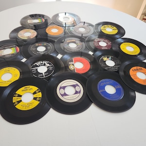 Vintage 45 Rpm Records Set of 19 Retro 45s Single Songs Music Vinyl ...