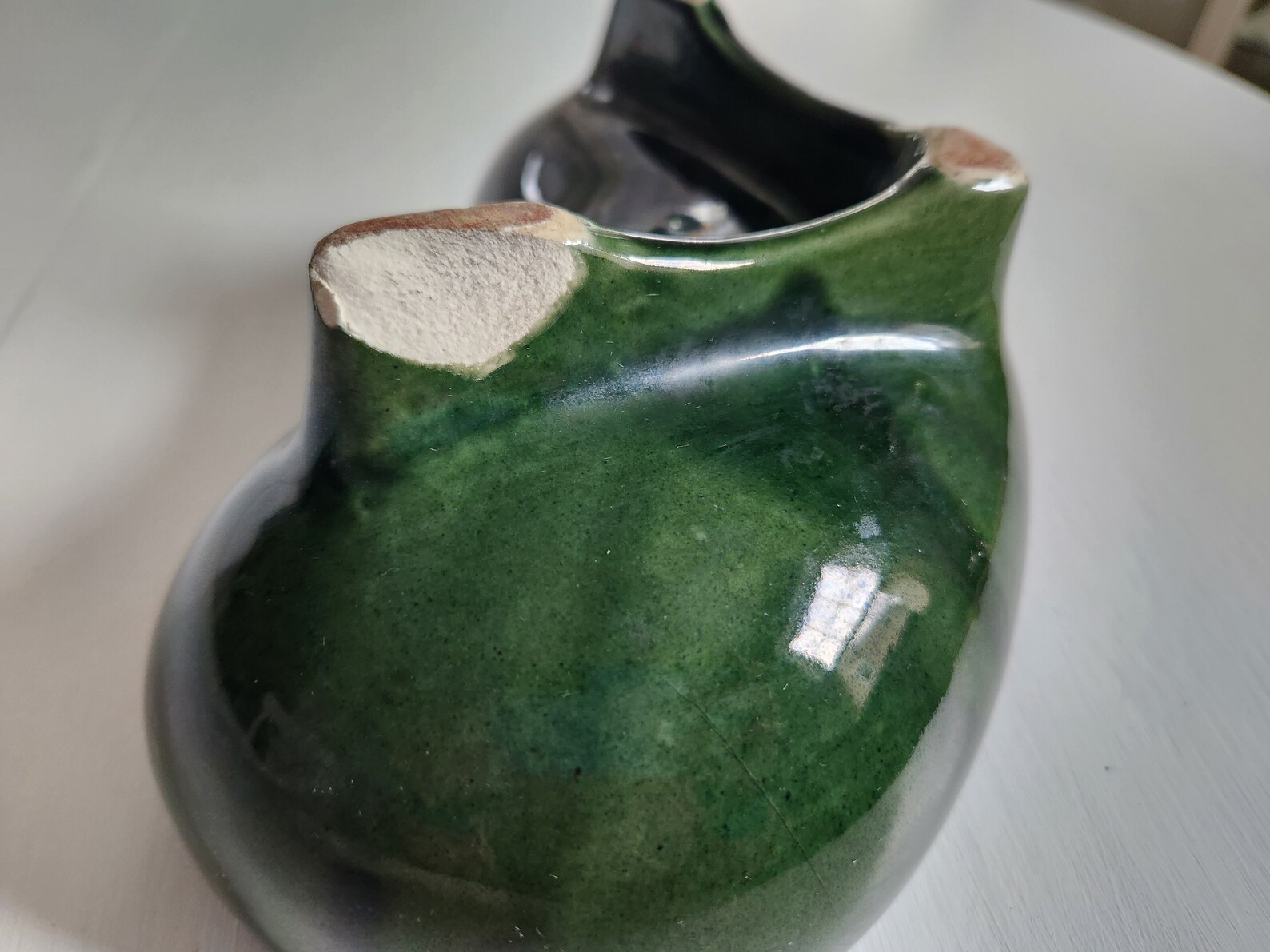 Vintage Cookson Pottery 2298 Pine Green Bean-shaped Planter - Etsy