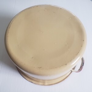 Vintage Red & Cream Yellow Enamel Pot With Lid --- Retro Colorful ...