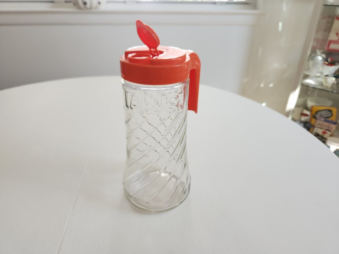 Vintage Tang Anchor Hocking Glass & Plastic Pitcher -- Retro Orange ...