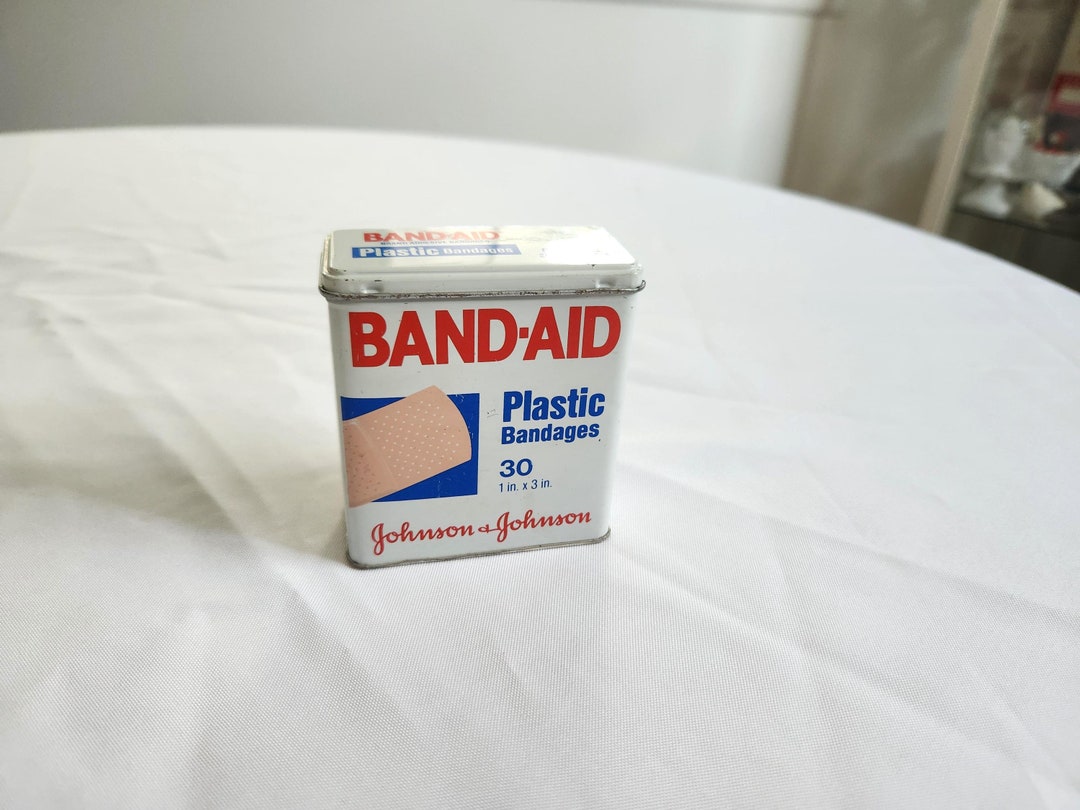Vintage Band-aid Plastic Bandages Tin --- Retro Johnson & Johnson Metal ...