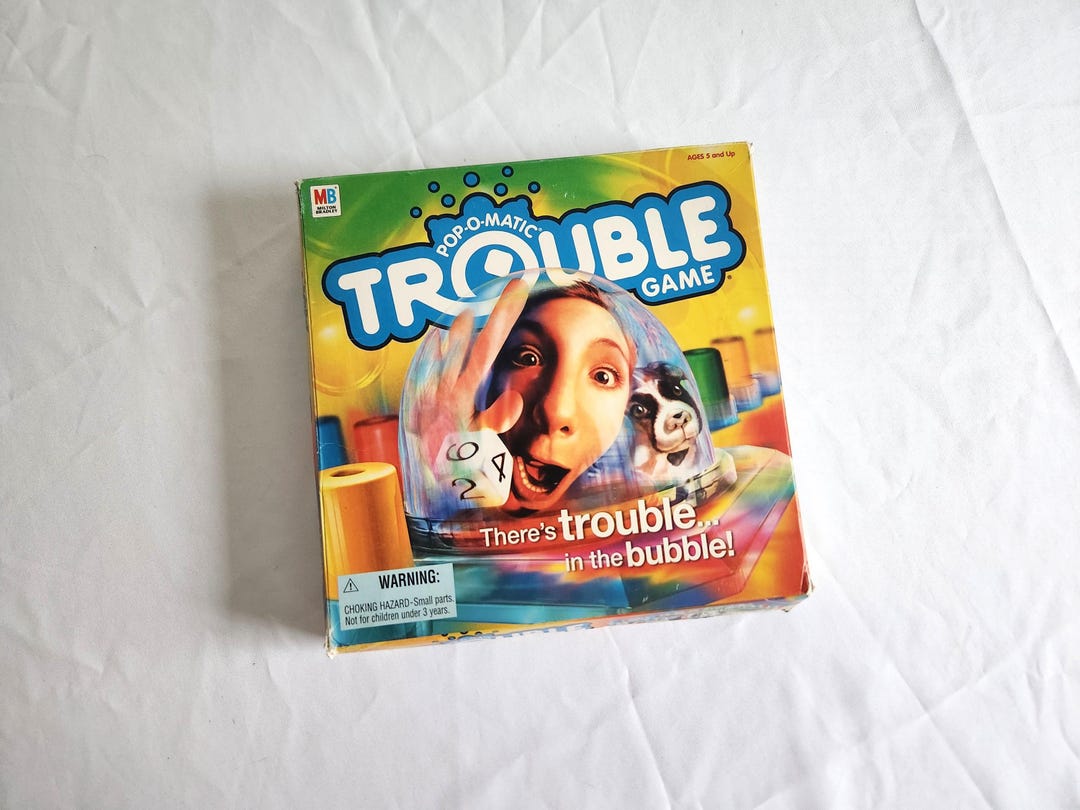 Vintage Trouble Pop-o-matic Board Game --- Retro 2000s Milton Bradley ...